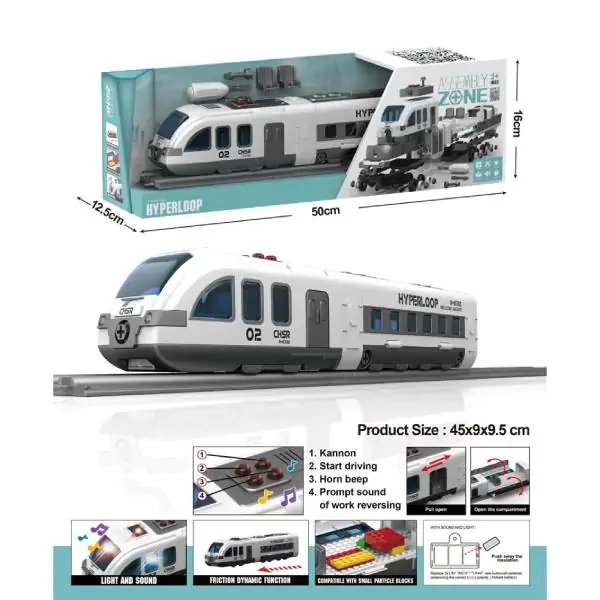 Igračka putnički voz na baterije sa zvučnim i svetlosnim efektima