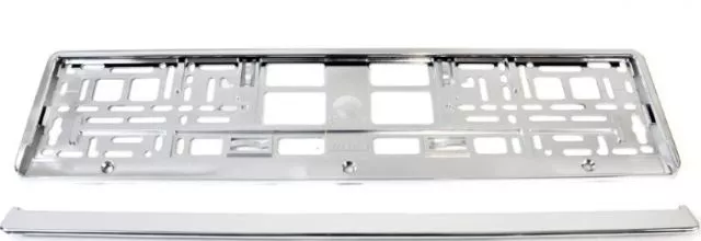PLASTIČNI OKVIR ZA TABLICE, METALIK HROM – AMIO 01170