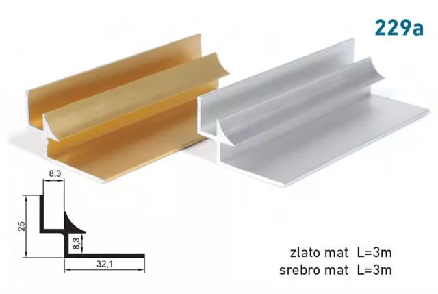 LAJSNA ZA STEPENIŠTA I KERAMIKU 229A - SREBRO