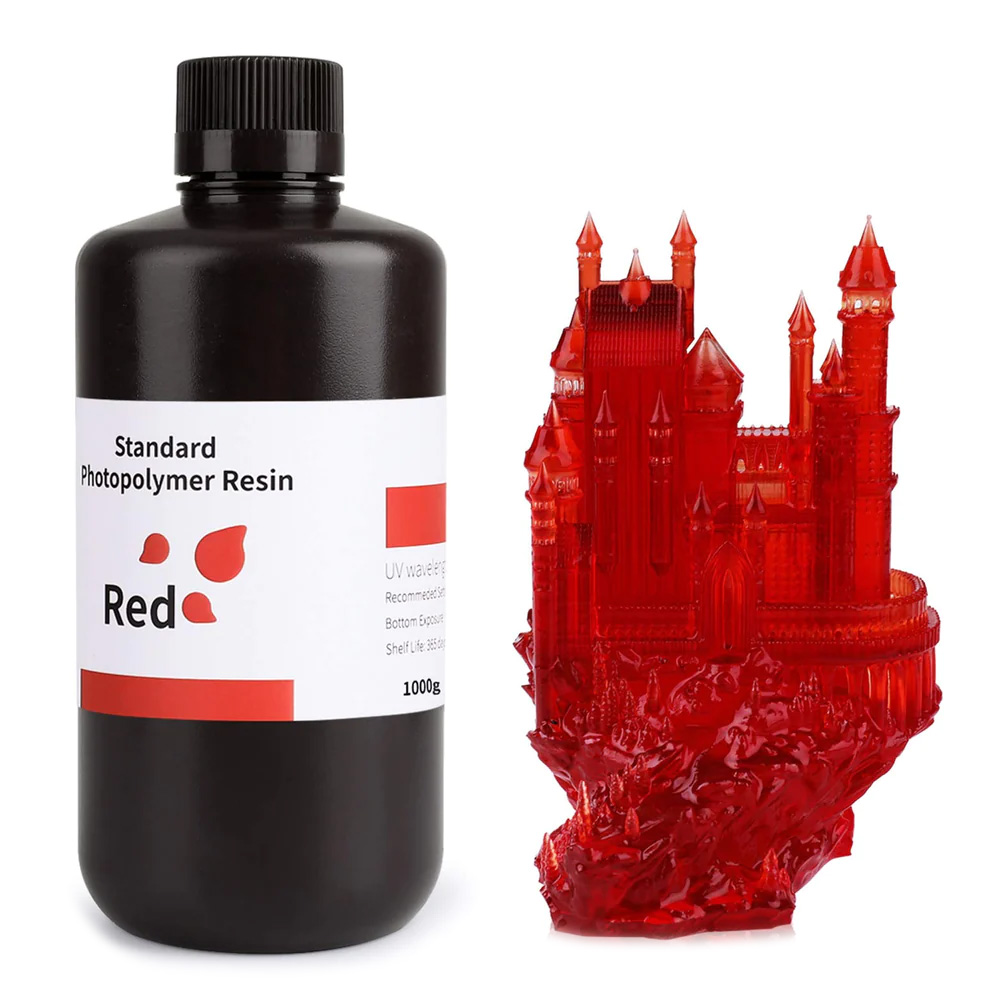 ELEGOO Standard Resin 1kg - Clear Red, 50.103.0090