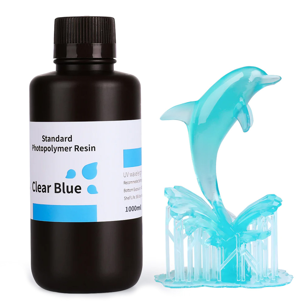 ELEGOO Standard Resin 1kg - Clear Blue, 50.103.0016