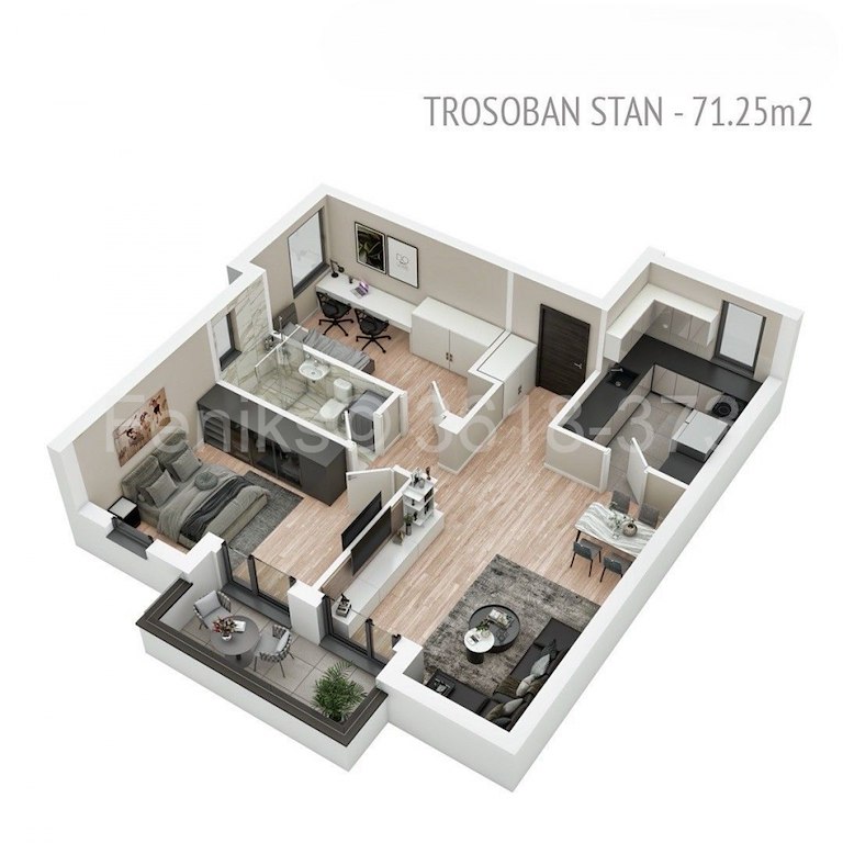 Prodaja stana novogradnja Tetovska 72m2