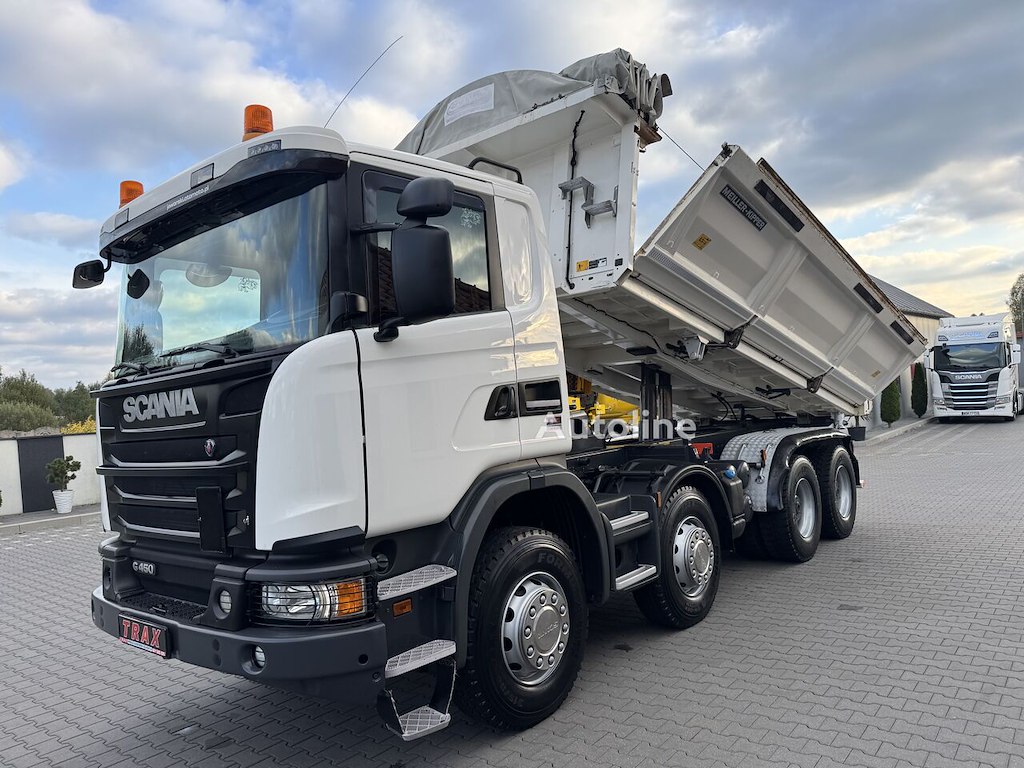 Scania R450 bez EGR, 8x4 wywrotka 3-str. Meiller, 34000 kg DMC BORDMATI kiper
