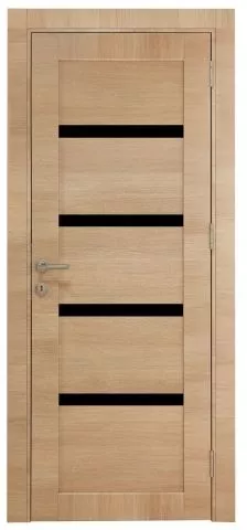 SOBNA VRATA PREMIJUM KAPUĆINO SA CRNIM STAKLIMA