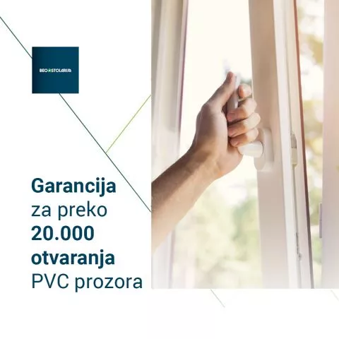 Dvokrilni PVC prozor sa lažnom prečkom Beostandard 2000 mm x 1400 mm