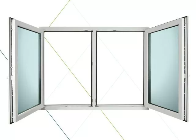 DVOKRILNI PVC PROZOR SA „T” PREČKOM BEOLINE 70 1600 MM X 1200 MM