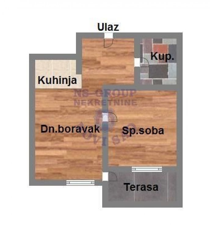 Dvosoban stan na Podbari, 43m2