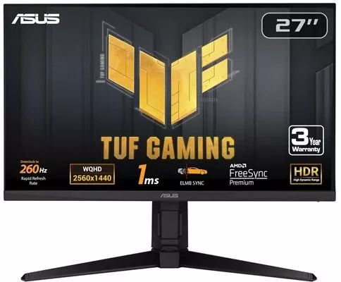 ASUS 27″ TUF GAMING QHD FAST IPS 260HZ MAX HDR MONITOR