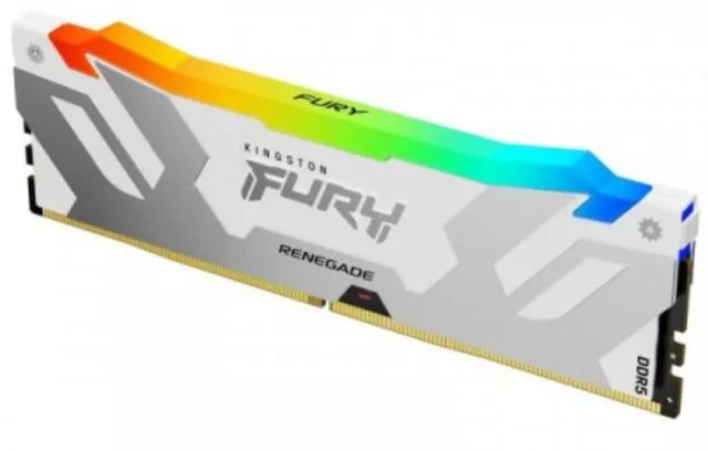 KINGSTON 16GB (1X16GB) DDR5 6400MT/S CL32 FURY RENEGADE SILVER/WHITE RGB XMP MEMORIJA