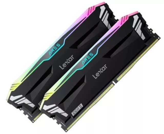 LEXAR 32GB KIT (16GBX2) 6400MT/S ARES RGB DDR5 DESKTOP DIMM MEMORIJA