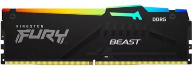 KINGSTON 16GB (1X16GB) DDR5 5200MT/S CL40 FURY BEAST BLACK RGB MEMORIJA