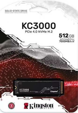 KINGSTON 512GB KC3000 PCIE 4.0 NVME M.2 SSD | SKC3000S/512G