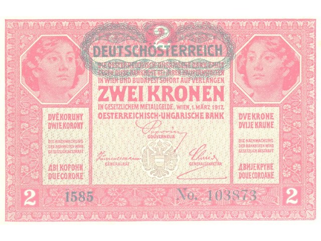 Austrija 2 kronen 1917 UNC