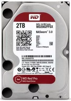WESTERN DIGITAL HARD DISK 2TB RED PRO 3.5″ SATA 6GB/S 64MB | WD2002FFSX