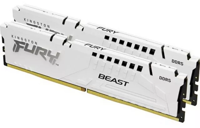KINGSTON 32GB (2X16GB) DDR5 5600MT/S CL40 FURY BEAST WHITE XMP MEMORIJA