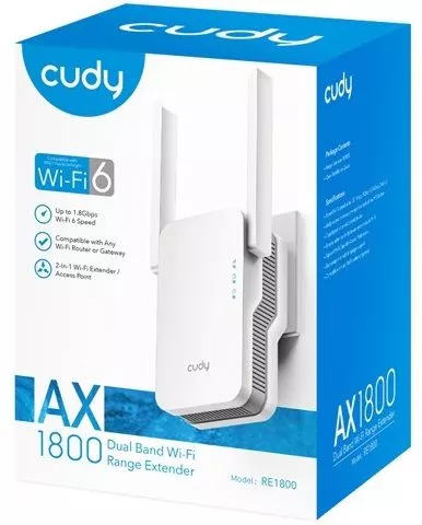 Cudy RE1800 AX1800 Dual Band Wi-Fi 6 Range Extender