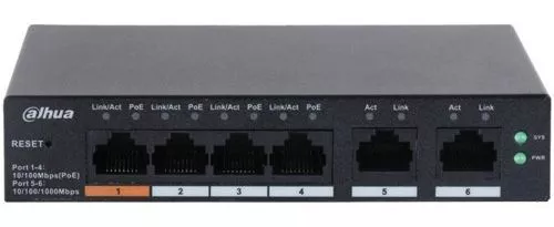Dahua 6-Port Cloud Managed Desktop Switch with 4-Port PoE | CS4006-4ET-60