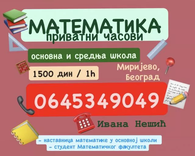 privatni casovi - MATEMATIKA