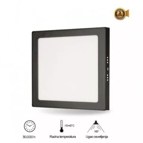 LED PANEL N/Z KNS5-24W 6500K CRNI 202113