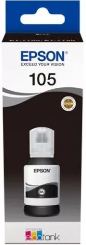 EPSON ORIGINAL PRINTER INK/MASTILO 105 ECOTANK PIGMENT BLACK INK BOTTLE | C13T00Q140