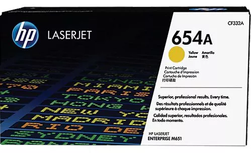 HP HP 654A YELLOW ORIGINAL LASERJET TONER CARTRIDGE | CF332A