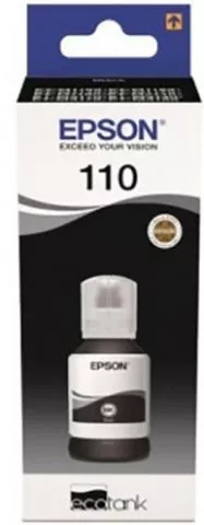 EPSON ORIGINAL PRINTER INK/MASTILO 110 ECOTANK PIGMENT BLACK INK BOTTLE | C13T03P14A