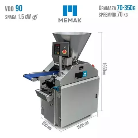 Vakumska delilica za testo Memak VDD 110