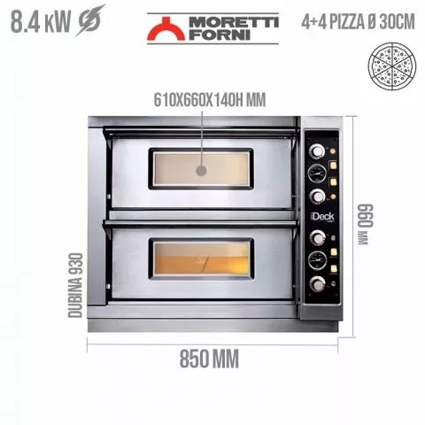 Pica peć sa dve etaže Moretti Forni iDeck PD.60.60