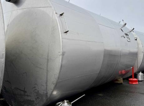 Zatvoreni rezervoar od nerđajućeg čelika 304 - vertikalno ravno dno 2% na bazi - VAUTIER - 62000 L Verified seller