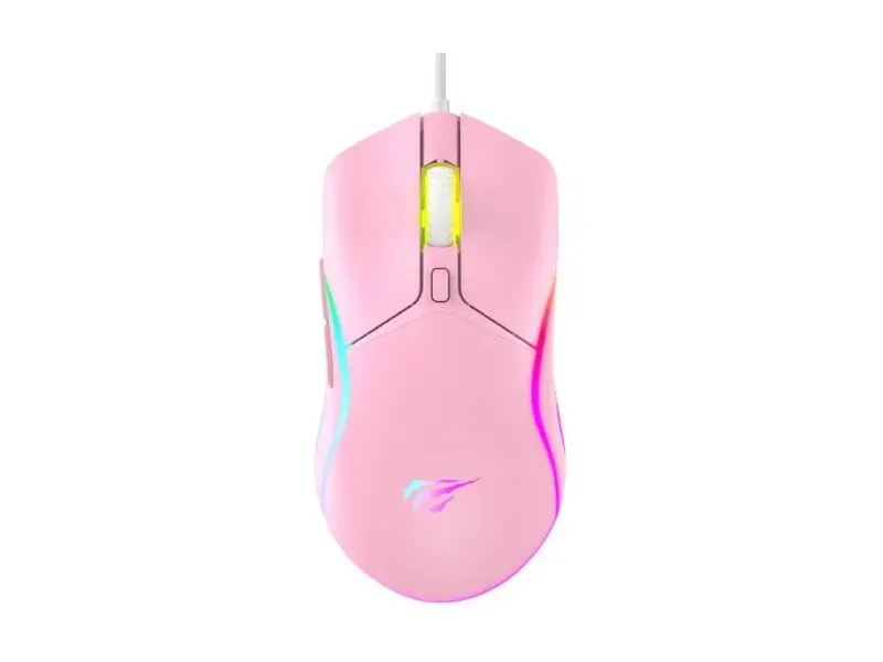 Havit Gaming miš MS1029, USB, RGB, Roze