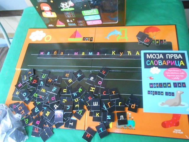 Mojva slovarica sa magnetima,tabla-slova-knjiga