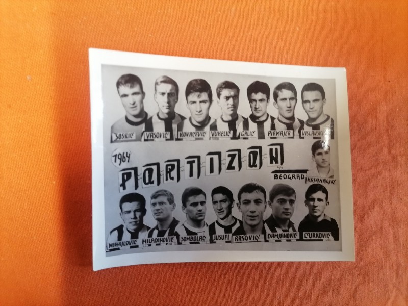 FK PARTIZAN 1964 GODINA - POTPIS IGRAČA