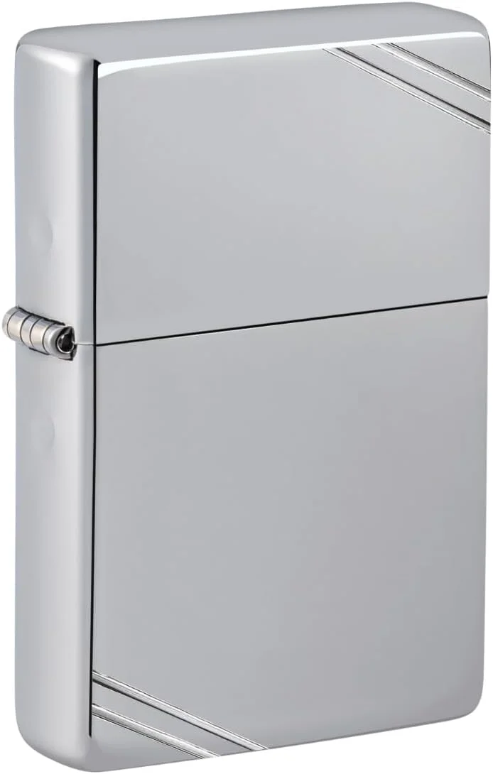 Zippo Vintage hrom upaljač visokog sjaja sa linijama