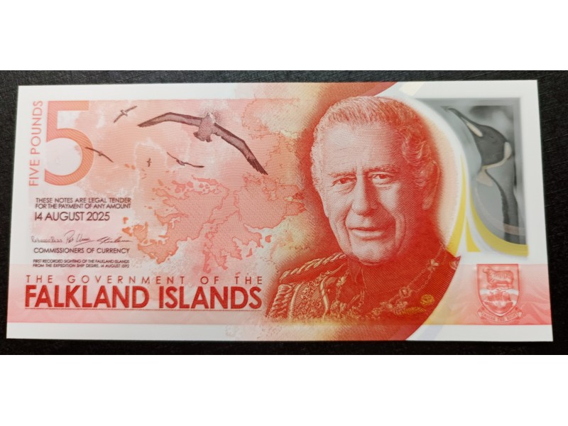 FOKLANDSKA OSTRVA-MALVINAS 5 FUNTI NOVO NOVO