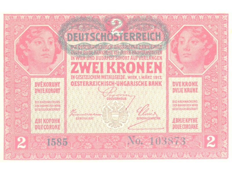 Austrija 2 kronen 1917 UNC