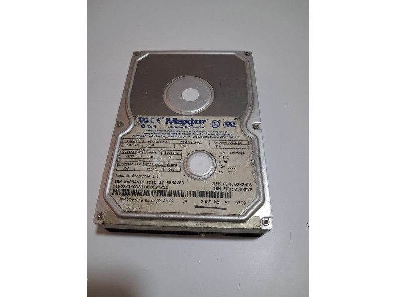 Retro IDE Hard Disk Maxtor 2.5 GB 1997