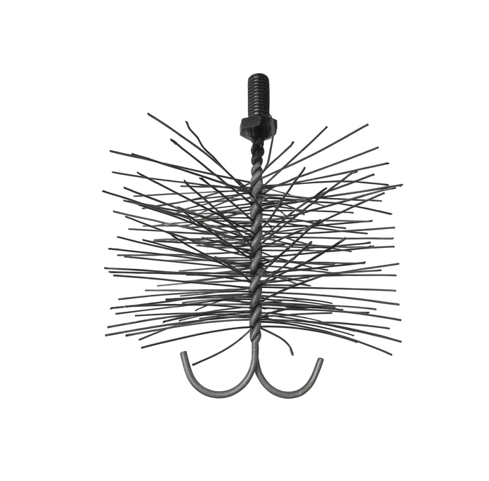 Četka za čišćenje dimnjaka Ø 150 mm M12 dužina 100 mm sa kukicama
