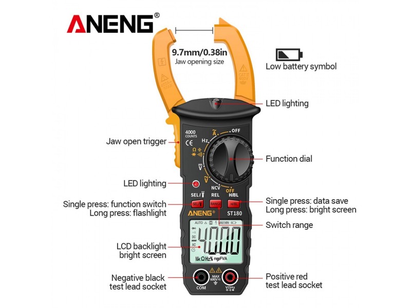 Amper klešta ANENG ST180