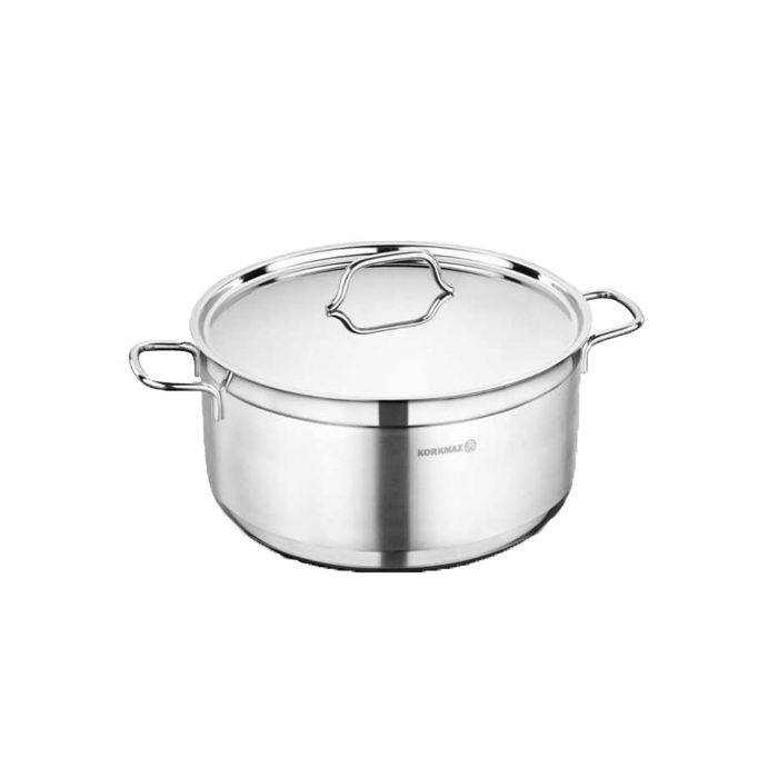 KORKMAZ Lonac sa poklopcem Alfa A1019 Nerđajući čelik, 22cm, 4 l, Inox