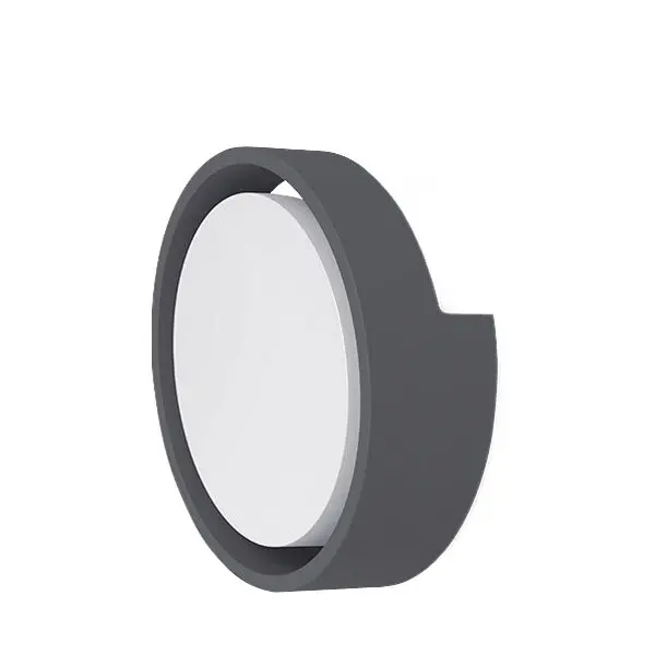 Braytron Zidna baštenska svetiljka BRY-D-OKRUGLA-SIVA-12W-3000K-IP65