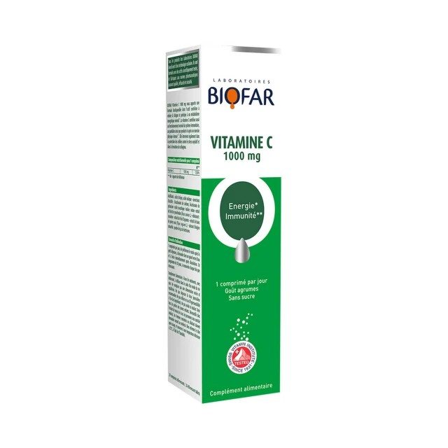 BIOFAR  VITAMIN C 1000MG ŠUMEĆE TABLETE A20