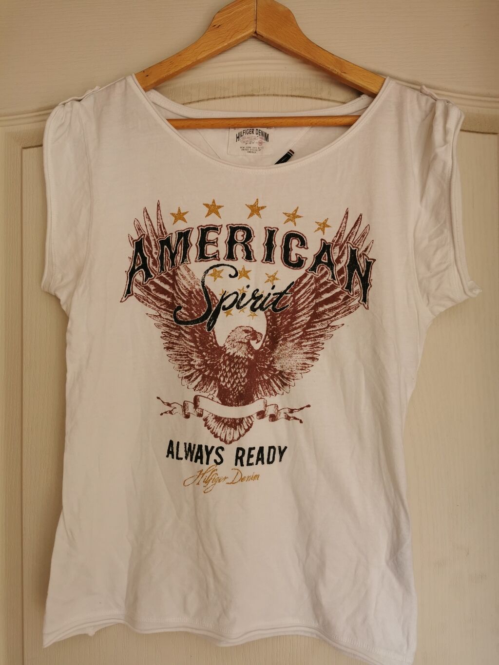 Ženska majica kratkih rukava Tommy Hilfiger (Hilfiger Denim). Bela