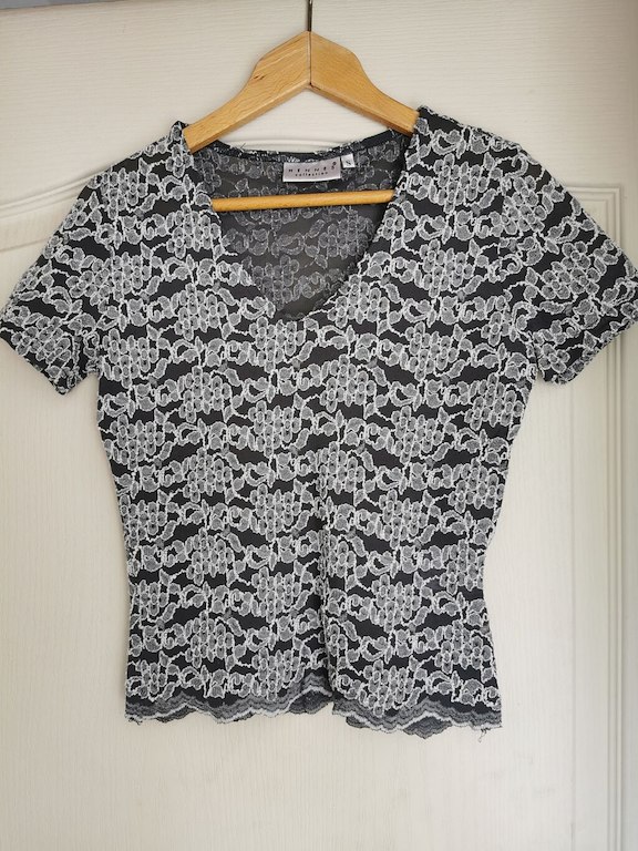 Ženska čipkana majica kratkih rukava – Hennes (H&M), veličina S