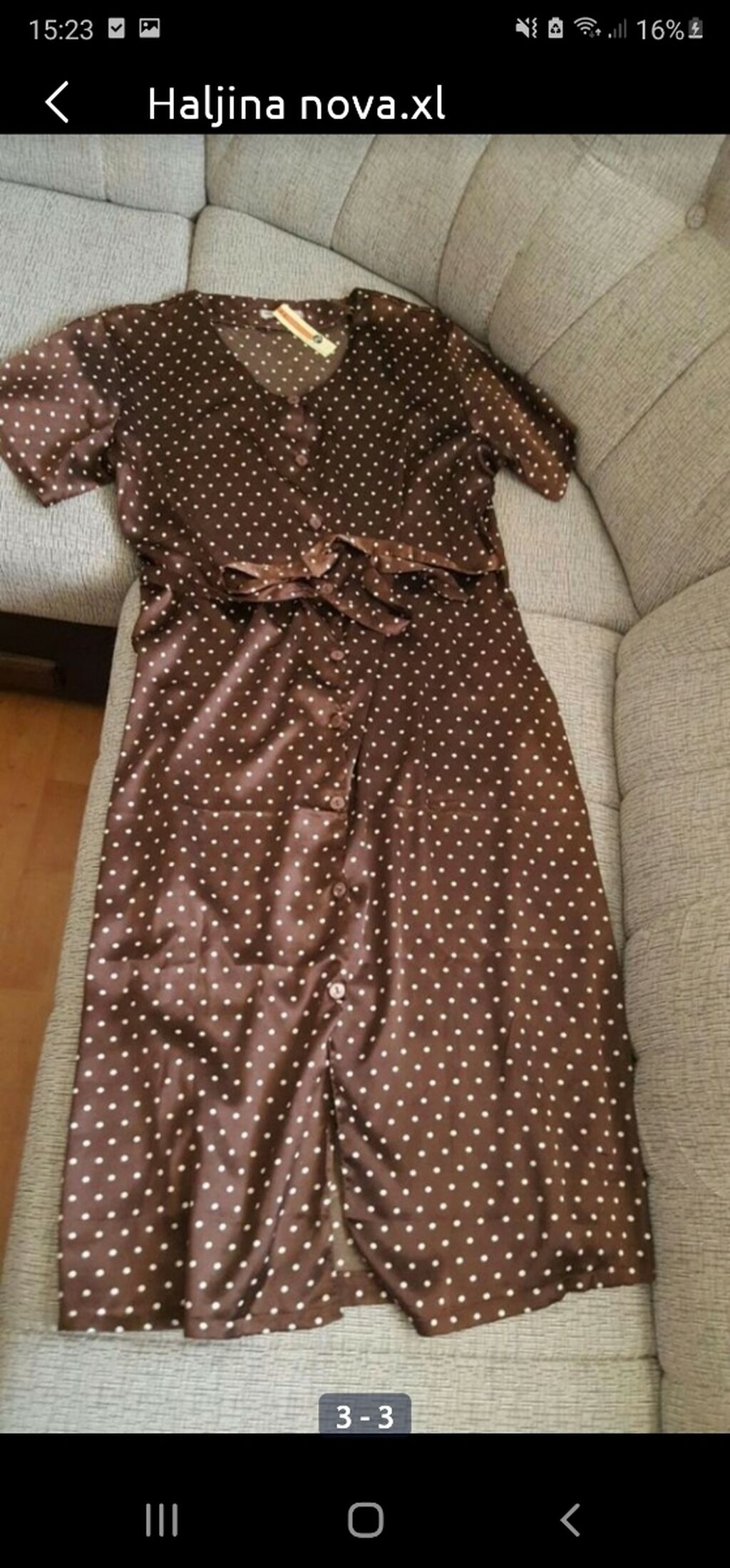 Haljina kao nova. duga. vrl. Xl. haljina je od satena. prelepa. polu