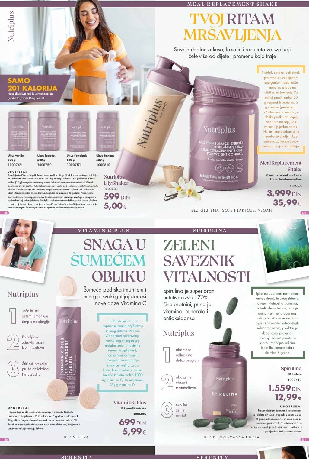 Nutriplus program za kontrolu težine i vitalnost 1) Meal Replacement
