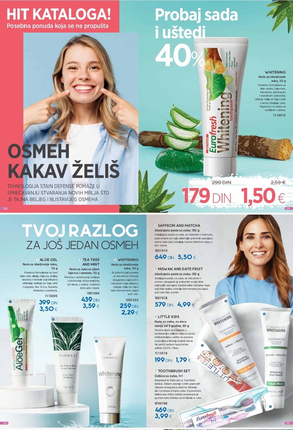 Pasta za zube Eurofresh Whitening – specijalna formulacija za beljenje