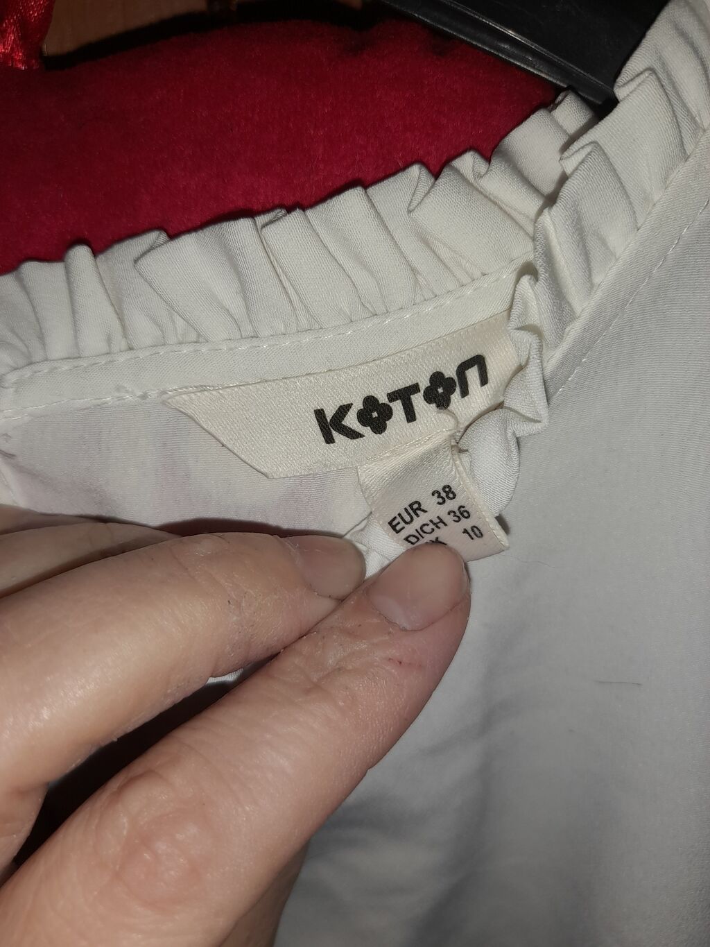 Koton, M (EU 38), Jednobojni, bоја - Bela