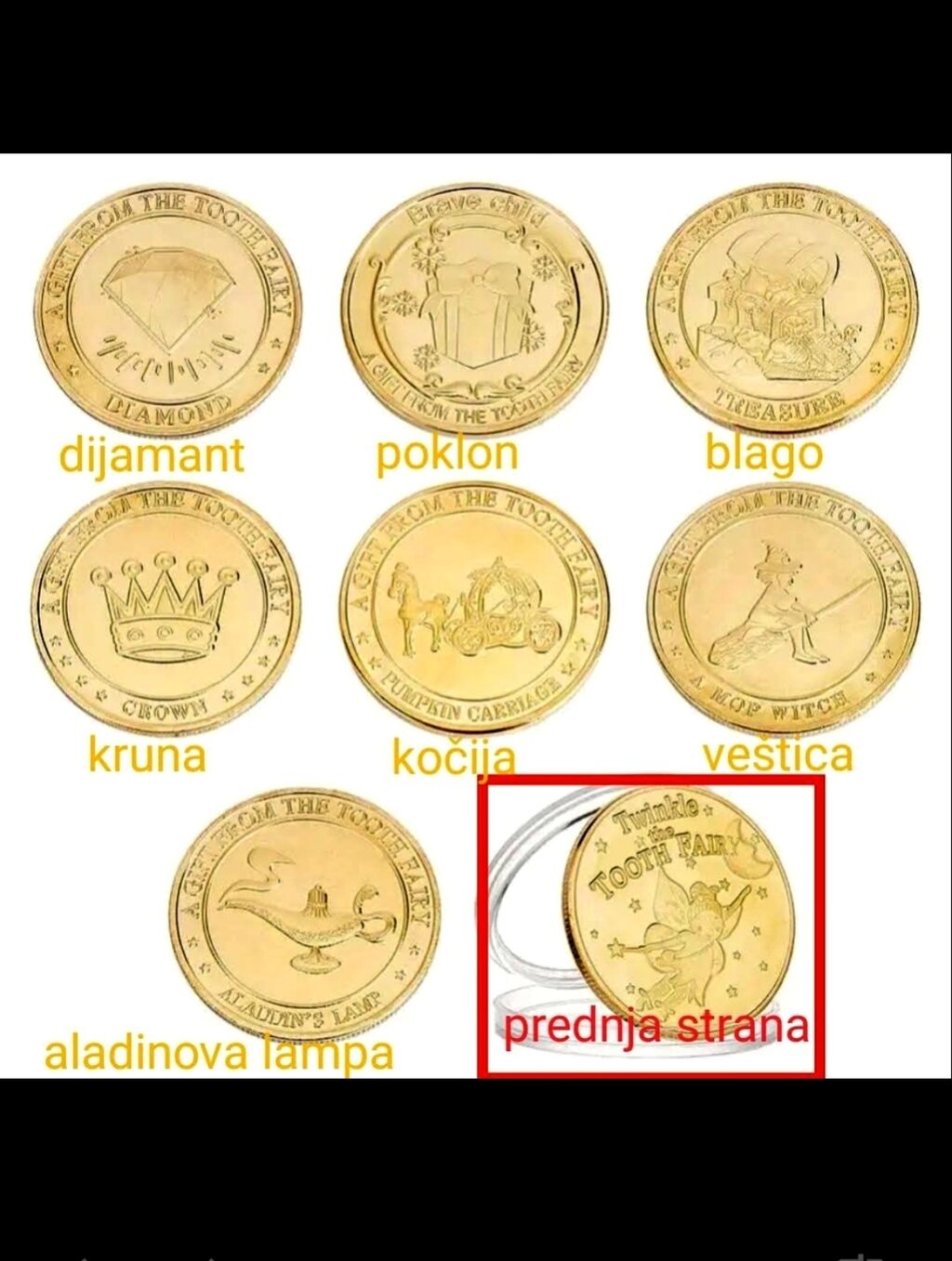 Magija Zubne Vile – komplet za prvi izgubljeni zubić - Zlatne „Tooth