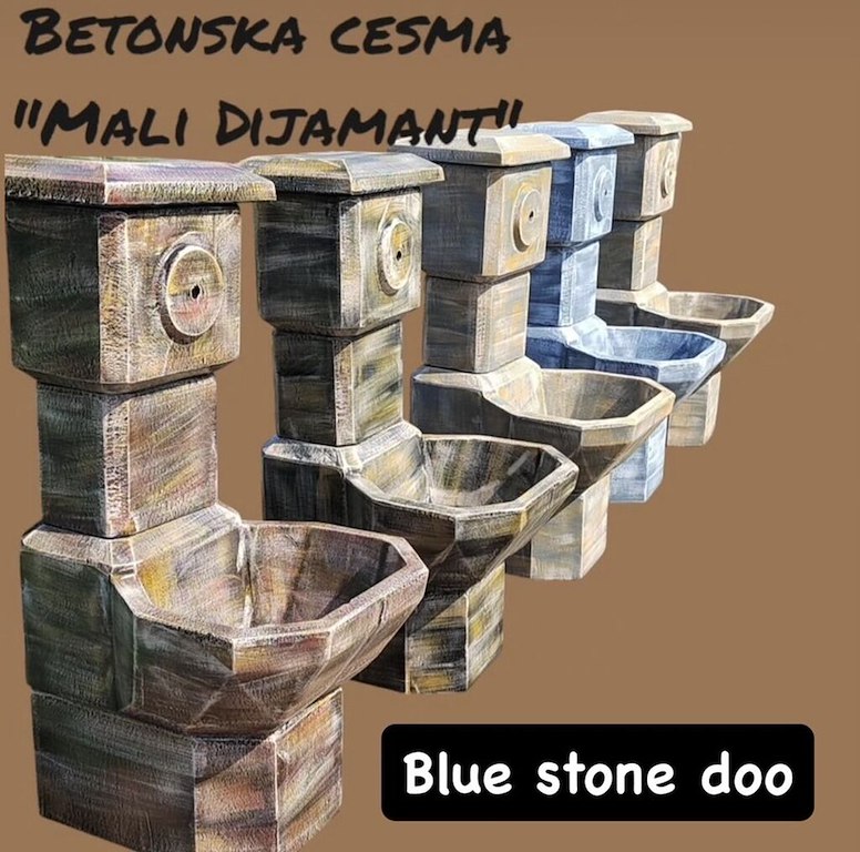 Betonska česma “Mali dijamant” – dekorativna vrtna/eksterijerska česma