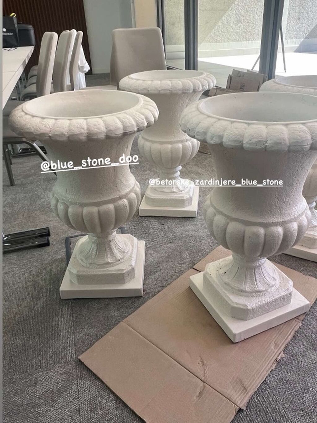 Betonske dekorativne žardinjere – klasični model “urna” - Materijal